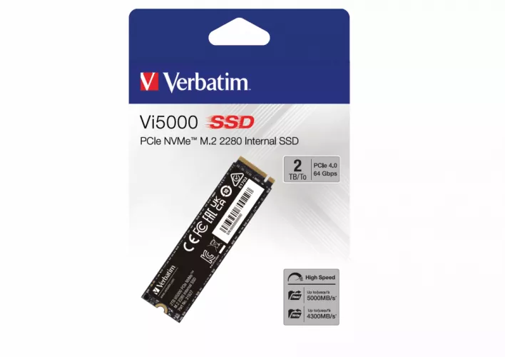 Solid State Drive SSD Verbatim Vi5000 M.2 PCIe NVMe 2TB PCI Express ...