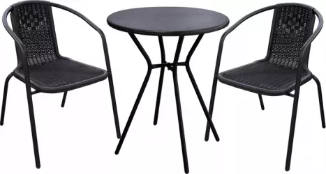 Set balcon terasa RAKI CAMPMAN masa rotunda 60xh70cm cu 2 scaune ...