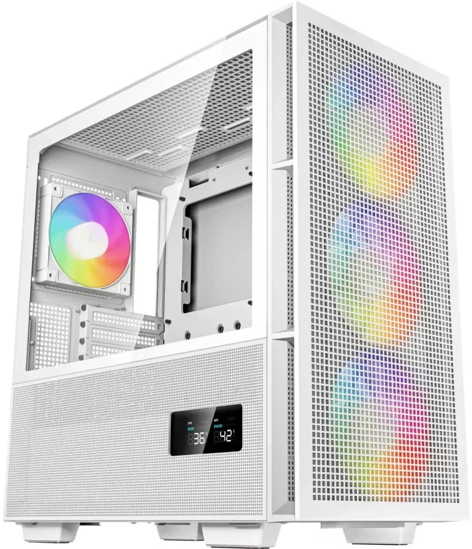 Carcasa Deepcool CH560 Digital White Middle Tower Fara sursa Tempered ...