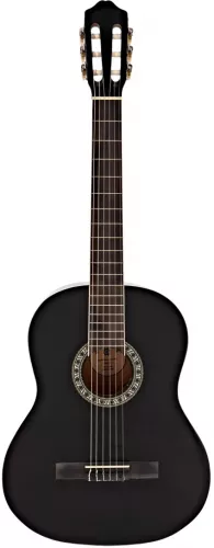 Chitara clasica din lemn IdeallStore® Black Raven 104 cm model clasic negru - domo.ro