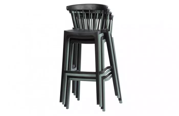 Set 4 scaune bar ASPEN polipropilena 51x54xh103cm albe M40142407 - domo.ro