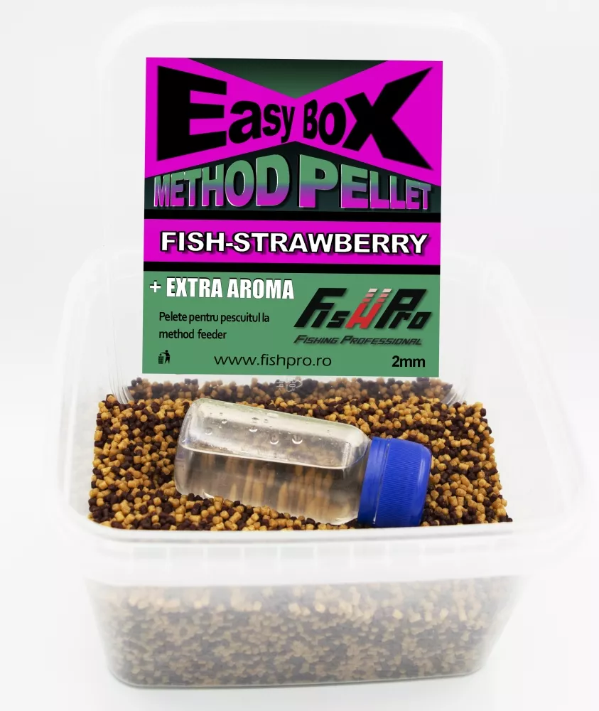 Pelete FHP FishPro Easybox Method Pellet - Fish Stawberry - domo.ro