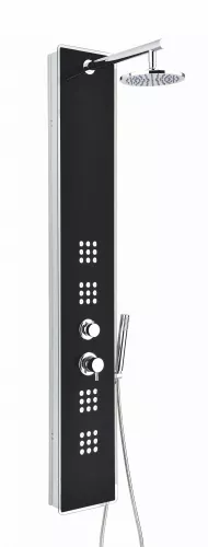 Panel dus cu hidromasaj Crystal Black 3 functii sticla securizata