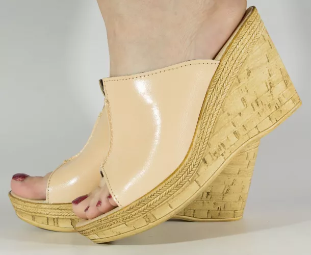 Saboti bej platforma piele naturala SBM7 40 SBM7__3357__47577 - domo.ro