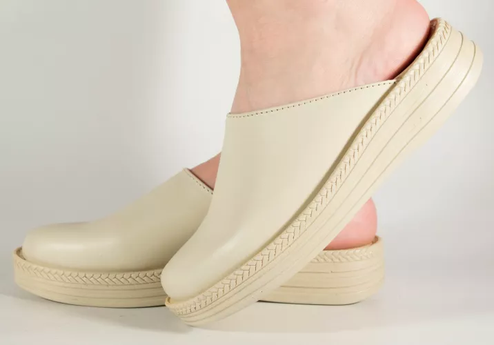 Saboti platforma nude piele naturala cod SBM4A 36 - domo.ro