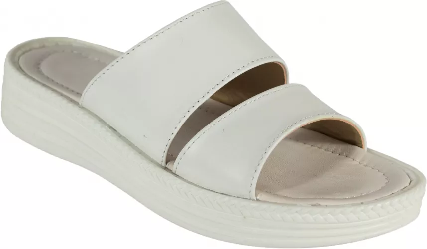 Saboti platforma albi piele naturala SBM4 41 - domo.ro