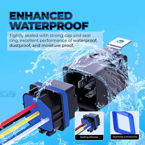 Set 2 releu 12V 40/30A impermeabil SPST stil Bosch cu 4 pini cu priza ...