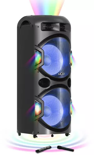 Boxa activa AKAI DJ-Y5L Discoball Bluetooth USB SD card Radio FM intrare