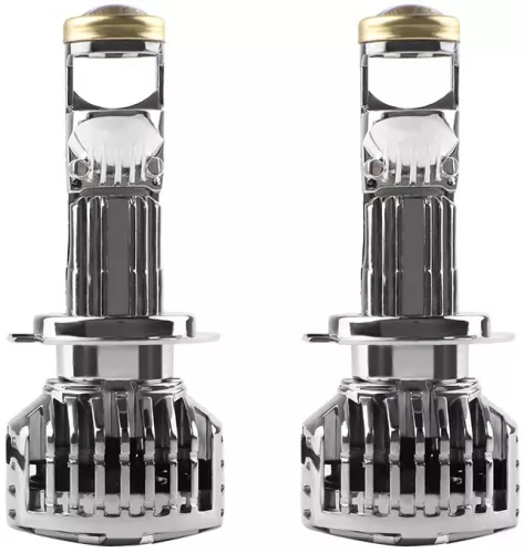 Set de 2 becuri led mini proiector Xentech light Y9 H7 12v Y9-PRO-H7 ...