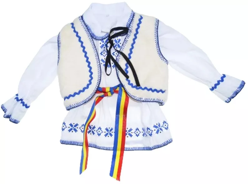 Costum traditional romanesc 7 piese pentru baieti Mini Junior 300124 ...