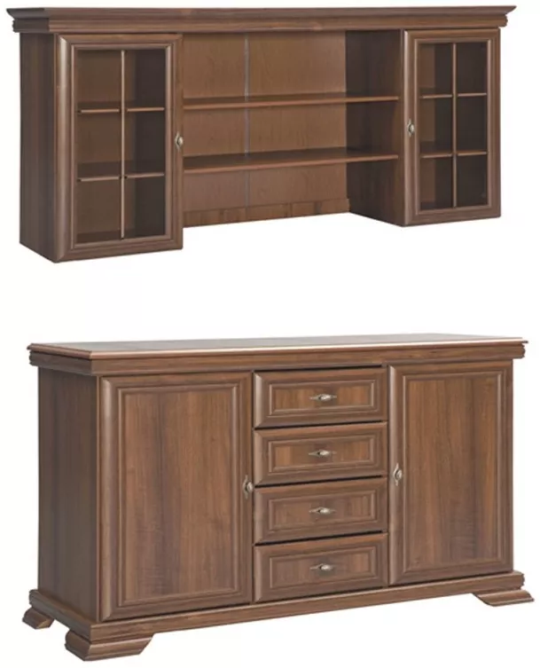 Set mobila living comoda VM3 si vitrina VMN4 128 x 46 x 97 cm Nuc 5408 ...