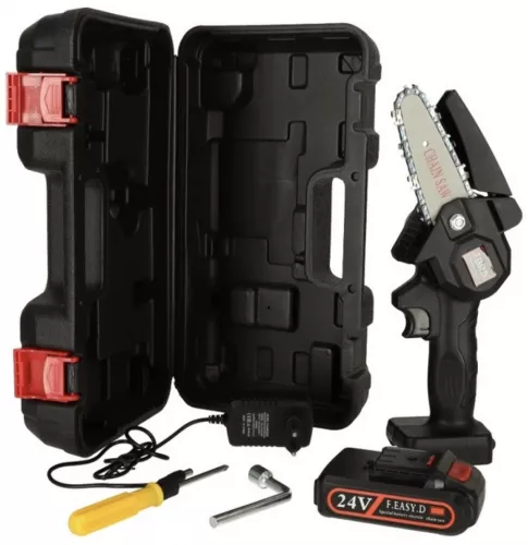 Mini fierastrau electric portabil cu lant/Drujba 4 Inch 48V 4500mAh 1 ...