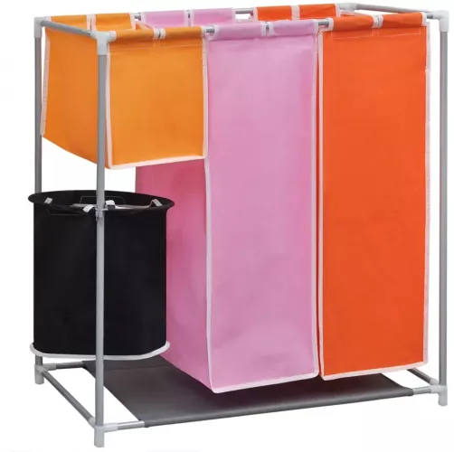 VidaXL Cosuri sortare rufe cu 3 sectiuni 2 buc. cu cos rufe de spalat ...