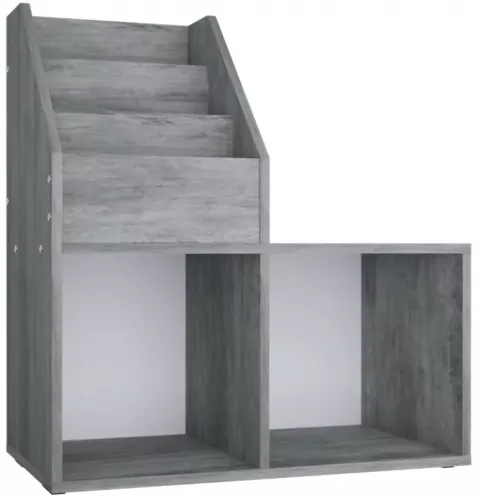 VidaXL Raft de reviste pentru copii gri 71x30x78 5cm lemn prelucrat