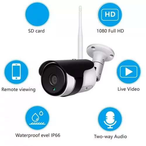 Camera supraveghere exterioara IP WIFI tip bullet comunicare ...