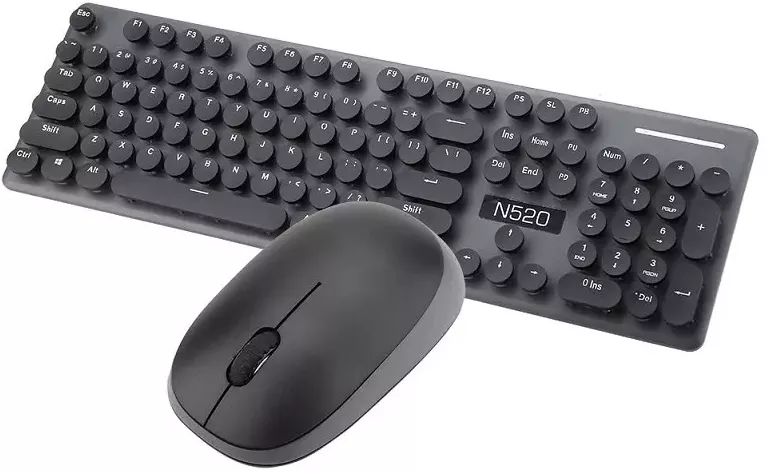 Kit mouse si tastatura wireless N520 Gonga® Negru xqsq_76493056 - domo.ro