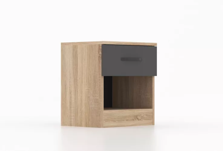Noptiera RANGEEN 45X37X50 cm PAL 18mm SONOMA / ANTRACIT by Fichi
