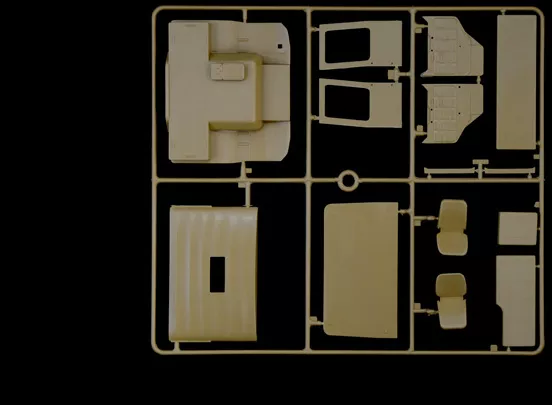 Kit de construit camion MAN F8 26.321 6x4 / Lungime 34 cm / Scara 1 24 ...