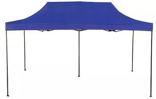 Pavilion pentru gradina/comercial cadru metalic pliabil albastru 6x3x3 ...
