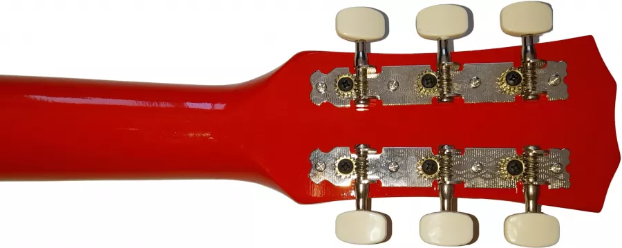 Chitara clasica din lemn IdeallStore® Red Raven 95 cm model Cutaway rosie husa inclusa tvgm ...