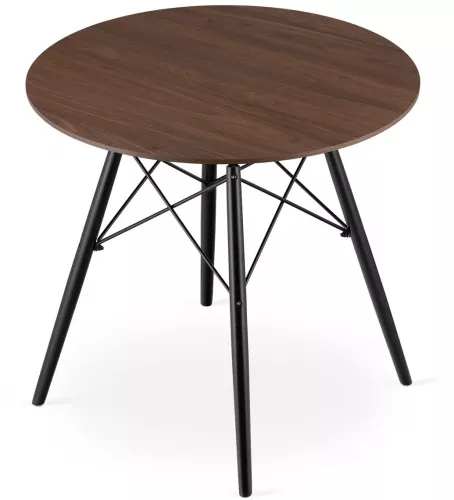 Masa stil scandinav Artool rotund MDF si lemn maro rustic 80x75 cm 3579 ...