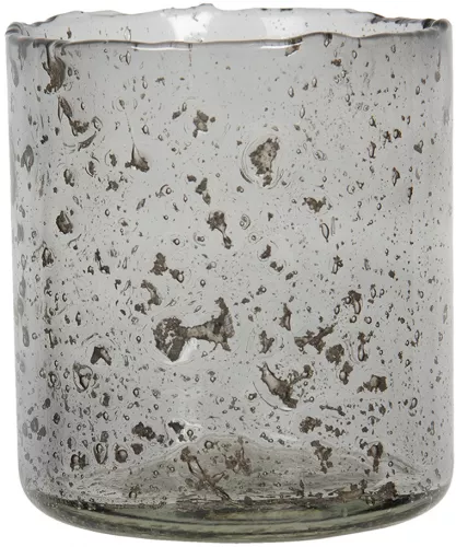 Set 2 vaze flori sticla gri 10x12 cm 6GL2993 - domo.ro