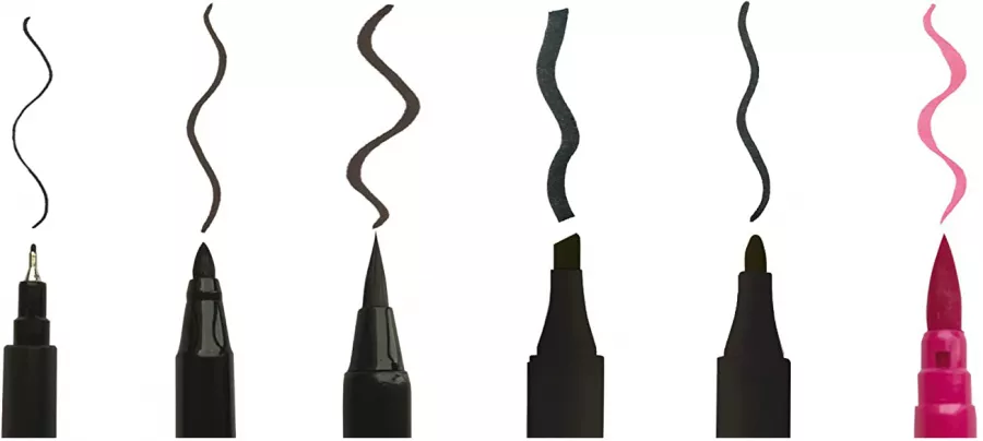 Set markere pentru scris de mana Zola® schite si caligrafii 30 bucati ...