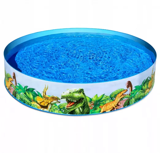 Piscina cu perete rigid DinosaursBlue 1.83 x 0.38m perete din PVC podea ...