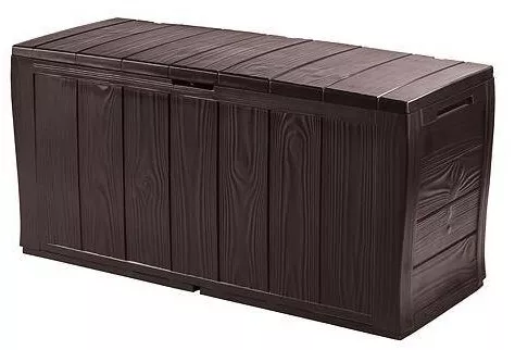 Lada depozitare de gradina model lemn maro 117x45x57.5 cm Keter 254567 ...