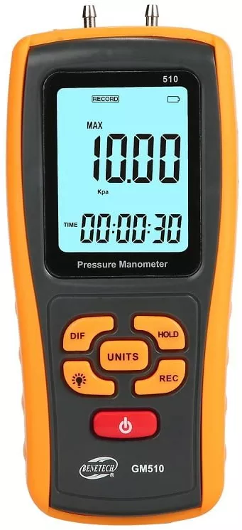 Aparat digital de masurat presiunea manometru -10kPa la +10kPa Benetech ...