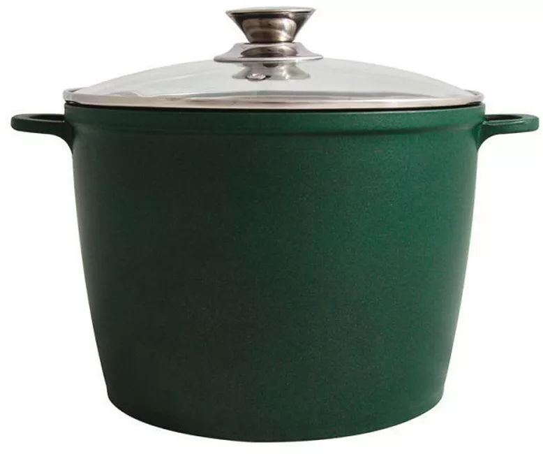 Oala Tuci Cu Capac De Sticla 24 Cm Grunberg Verde