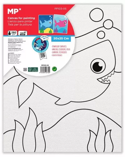 Panza de colorat cu desen pretiparit 20 x 25 cm peste in apa PP103-05 ...