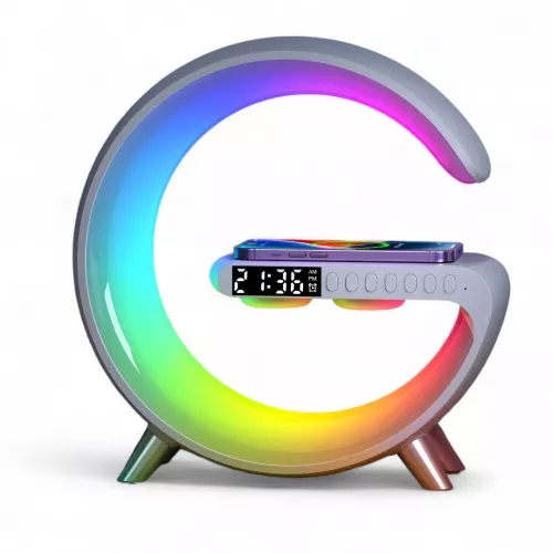 Lampa Smart LED RGB cu Incarcator fast charge wireless Lumina ...