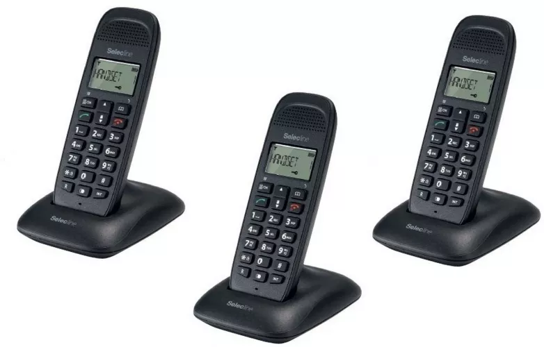 Set de 3 telefoane numerice fara fir negru 36xt_225781302