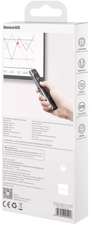 Baseus Orange Dot Wireless Presenter with Laser Pointer - Grey m0dn ...