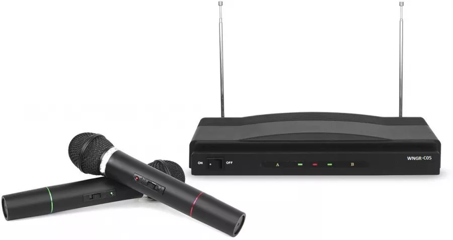 Set 2 Microfoane Profesionale Fara Fir Cu Receiver