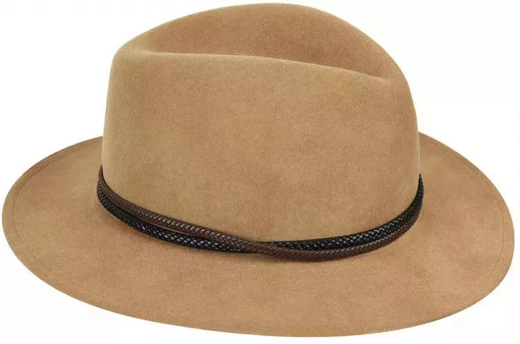 Palarie Bailey of Hollywood Nelles LiteFelt Fedora Maro Camel 70646bh31 - domo.ro