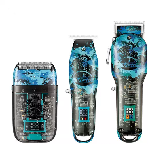 Set complet Ras & Tuns - 3x Aparat Profesional VGR V-645 - Afisaj Digital - domo.ro