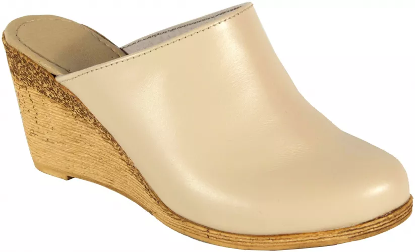 Saboti crem platforma piele naturala SBM6 40