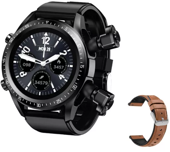 Ceas Smartwatch 2in1 cu CASTI Wireless Bluetooth stereo Ecran tactil HD ...