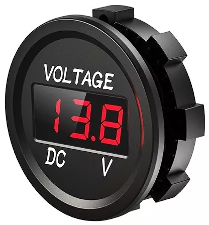 Voltmetru Auto/Moto Digital cu Afisaj LED pentru Masurare Tensiune ...