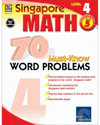 Singapore Math 70 Must-Know Word Problems Level 4 Grade 5 166478 - domo.ro