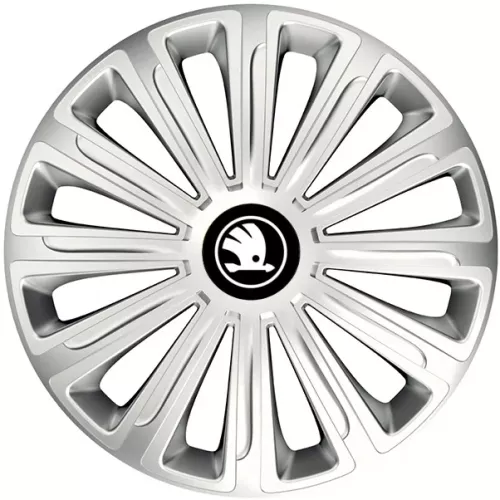 Set 4 Capace Roti pentru Skoda Nou Alb-Negru model Trend Gray R16 SKODA