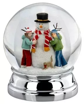 Glob zapada cu copii si om zapada 12cm kumm_217840196 - domo.ro