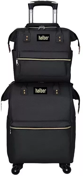 Troler si Geanta halber Set 2 in 1 Negru TR02NG - domo.ro