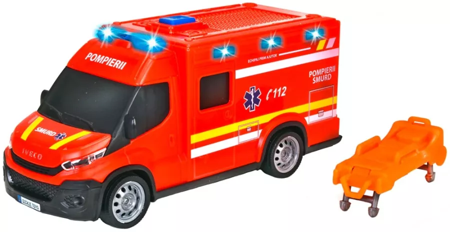 Masina ambulanta Dickie Toys Iveco Daily Ambulance 1:32 18 cm rosu ...