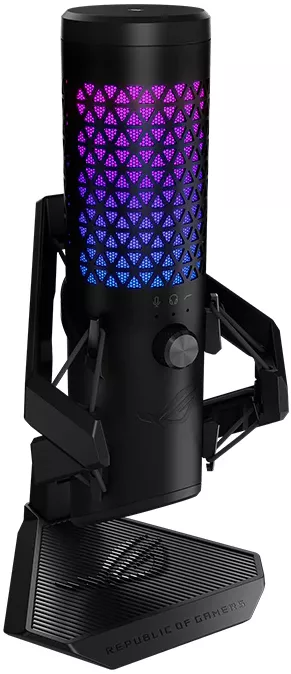 Microfon profesional de gaming ASUS ROG CARNYX RGB condensator cardioid ...