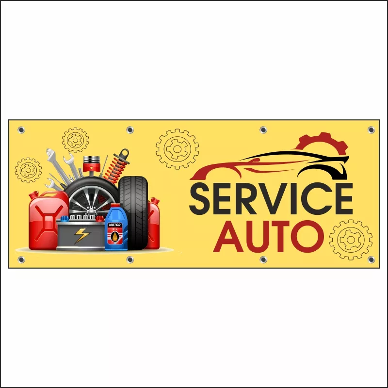 Banner MEDIA Service auto model 1 250 x 100 cm BANIMG253 - domo.ro