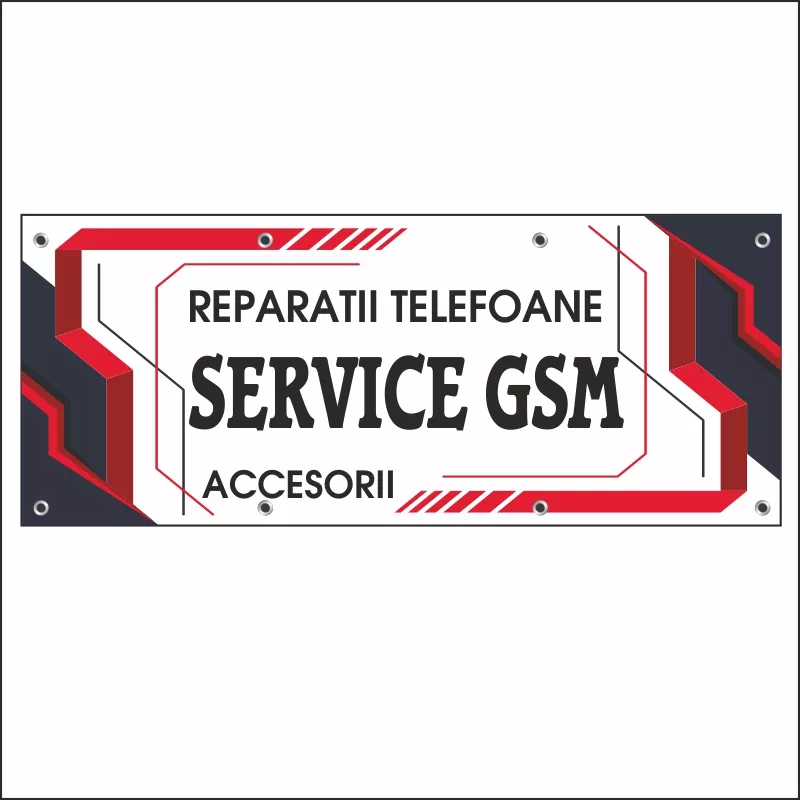 Banner MEDIA Service GSM model 1 200 x 80 cm BANIMG240 - domo.ro