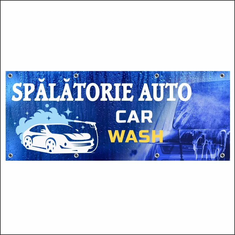 Banner MEDIA Spalatorie auto model 1 200 x 80 cm BANIMG241 - domo.ro